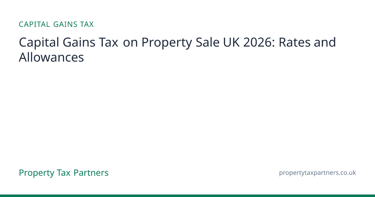 CGT on UK Property Sale 2026: Allowances & Reliefs Explained | Property ...