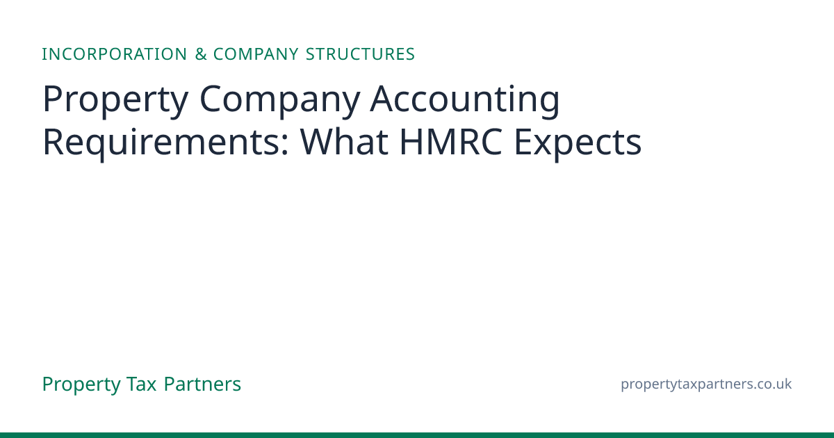 Property Company Accounting Requirements: HMRC Rules | Property Tax ...