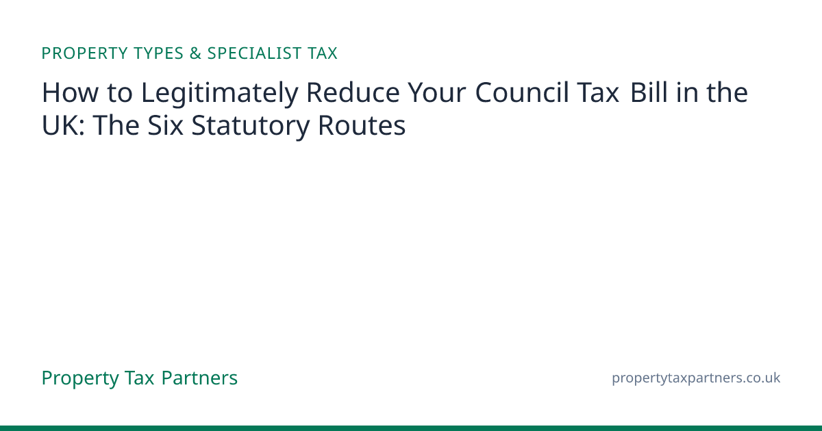 How to Reduce Your Council Tax Bill in the UK | Property Tax Partners